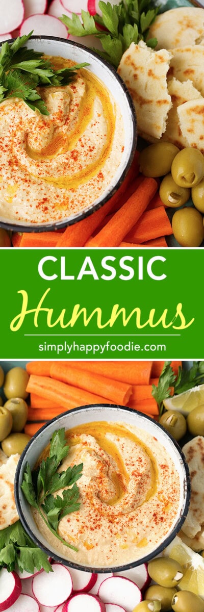 Classic Hummus Recipe - Simply Happy Foodie