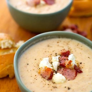 Instant Pot Cauliflower Bacon Chowder - Simply Happy Foodie