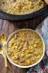 Slow Cooker Split Pea Soup - Simply Happy Foodie