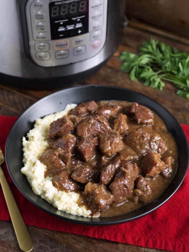 Instant Pot Beef Tips Story - Simply Happy Foodie
