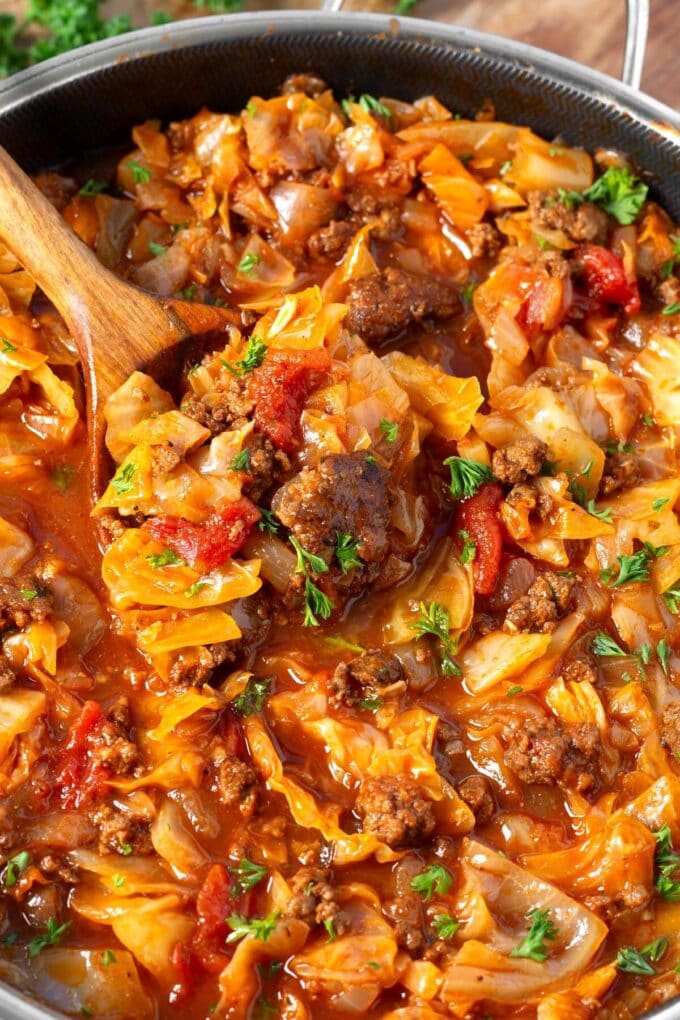 Ground Beef Cabbage Skillet - Simply Happy Foodie