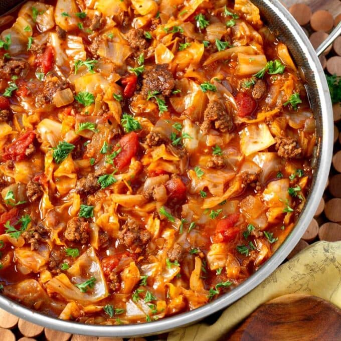 Ground Beef Cabbage Skillet - Simply Happy Foodie