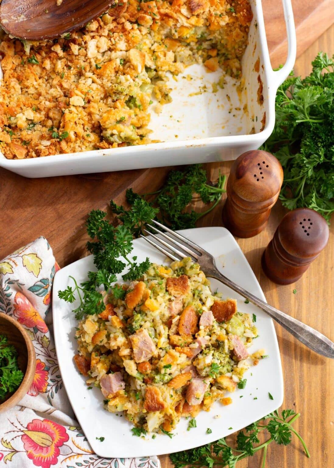 Ham and Broccoli Rice Casserole - Simply Happy Foodie