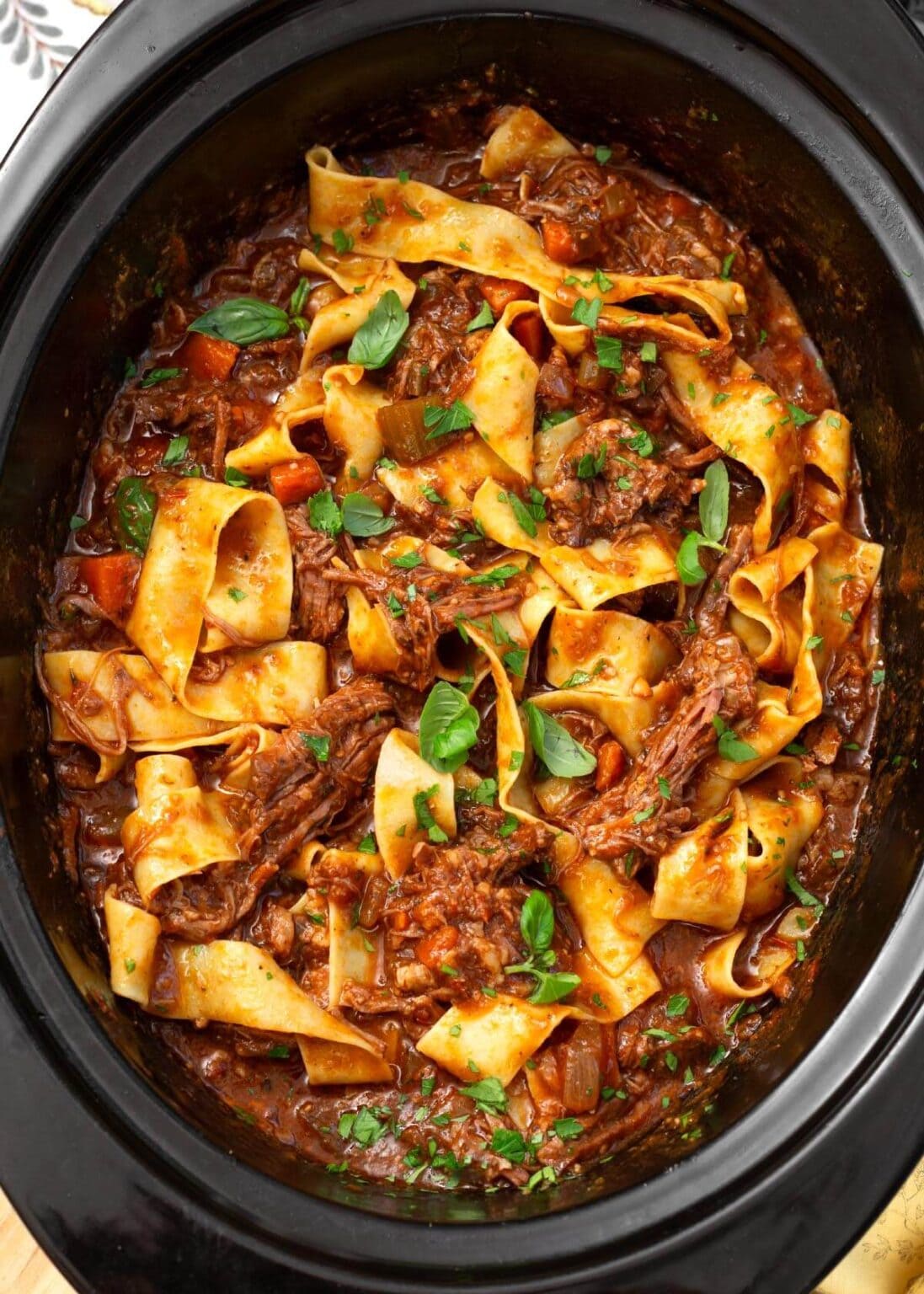 Crockpot Beef Ragu - Simply Happy Foodie