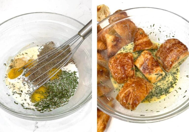 Croissant Breakfast Bake with Ham and Cheese - Simply Happy Foodie