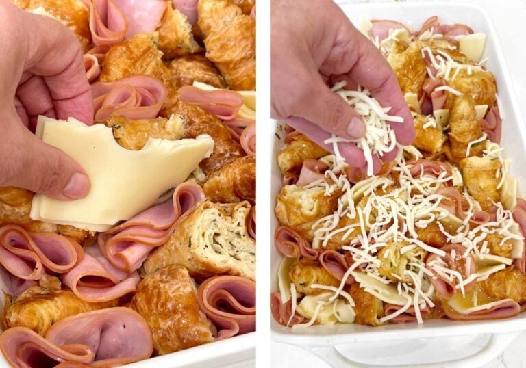 Croissant Breakfast Bake with Ham and Cheese - Simply Happy Foodie