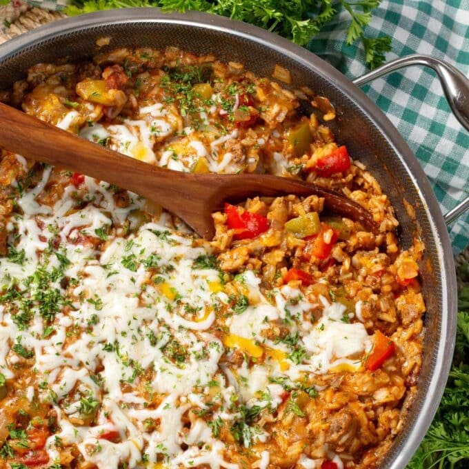 Unstuffed Pepper Skillet - Simply Happy Foodie