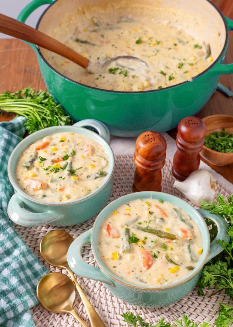 Homemade Creamy Vegetable Soup - Simply Happy Foodie